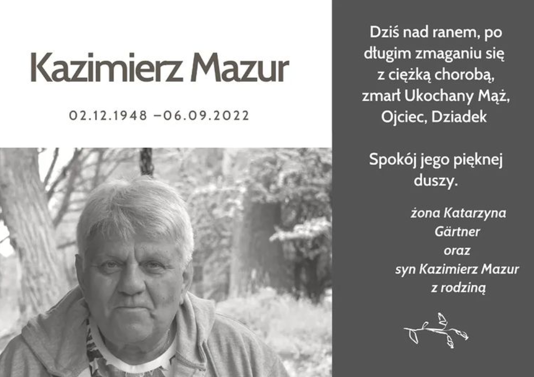 Zmarł Kazimierz Mazur, aktor i mąż Katarzyny Gärtner - TKN24